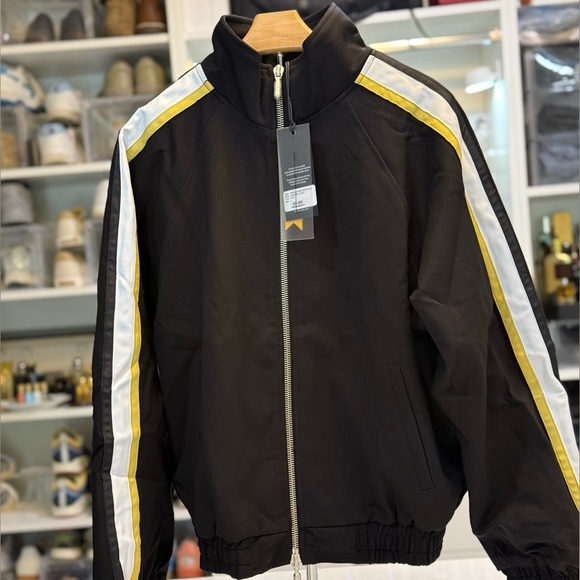 Rhude | Jackets & Coats | Rhude Traxedo Black And Yellow Mens Jacket ...